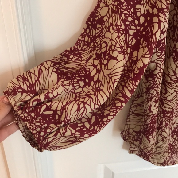 Tops | Fall Cutout Top With Billowing Sleeves | Poshmark